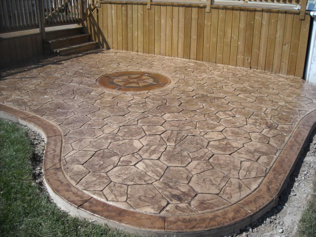 Random Stone Patio in Maybe - Rolland Cement